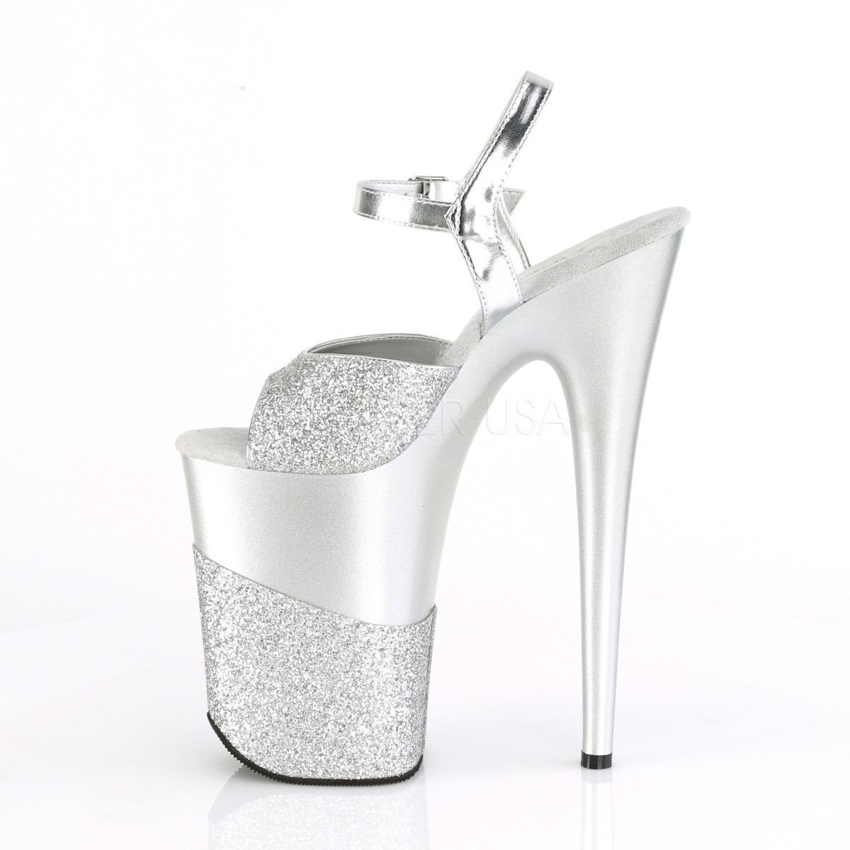 Silver Glitter 23 Cm Infinity 909 2g High Heels Platform